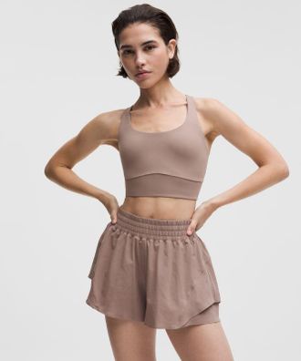 lululemon Energy Longline-BH mit mittlerem Halt f&uuml;r B-D-Cups Evolve f&uuml;r Frauen - Gr&ouml;&szlig;e 2XS in Ashen Rose