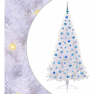 vidaXL K&uuml;nstlicher Weihnachtsbaum Wei&szlig; 180 cm PVC und Stahl vidaXL