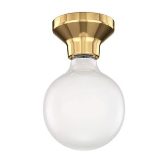 LEDs Com LED Deckenleuchte Elektra Porzellan gold Kugel inkl. E27 G125 Lampe extra matt warm-weiß 845lm