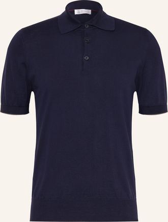 Brunello Cucinelli Brunello Cucinelli Jersey-Poloshirt blau