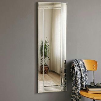 Pier Import Miroir rectangulaire moderne chic - cadre stri&eacute; 120 cm CODY