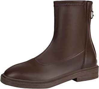 Generic Chelsea Bottes en caoutchouc pour femme - Imperm&eacute;ables - Coupe-vent - Refined - Bottes mi-mollets - Bottes mi-mollets - Bottines courtes - Automne - B