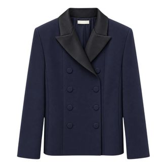 Liviana Conti Blazer aus strukturiertem Cr&ecirc;pe-Gewebe - - Jackets - Damen - Blau - M
