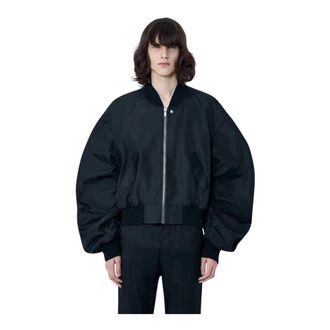 Rick Owens Homme, Vestes, Noir, Taille: M Blouson Aviateur Flight