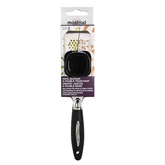 Mastrad Mastrad F21952 Lot de 2 r&acirc;pes : r&acirc;pe zesteur + r&acirc;pe double tranchant 297 x 705 x 450 mm Gris/Noir