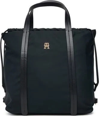 Tommy Hilfiger Rucksack Th Soft Nylon Tote/Backpack AW0AW19029 Schwarz