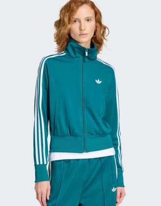 adidas Originals Firebird - Veste de surv&ecirc;tement classique - Bleu sarcelle h&eacute;ritage et blanc