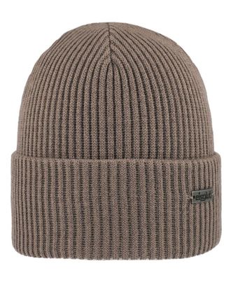 Eisglut Damen Beanie gestrickte Winterm&uuml;tze mit Umschlag Tildal Merino 24122 Driftwood 88