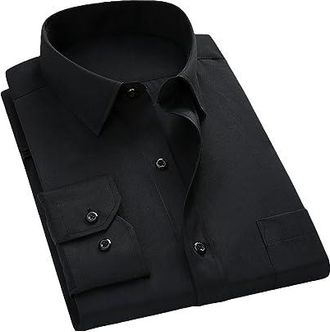 Generic Chemise &agrave; manches longues pour homme, chemise formelle &agrave; col boutonn&eacute; pour homme, chemise classique tendance, chemise douce et confortable, col &agrave; reve