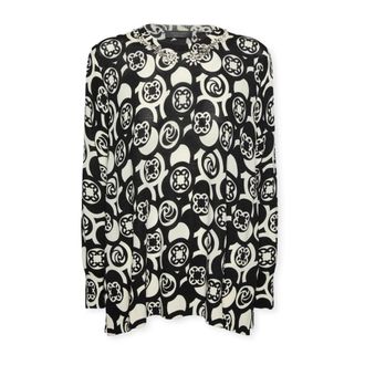 Elena Miro Bedruckter Pullover mit Stickerei - - Knitwear - Damen - Schwarzk - XS