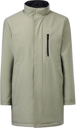 AlltheMen Manteau Long Homme Hiver Doublé Chaud Doudoune Casual Imperméable Col Montant Parka Matelassée en Duvet Kaki XL