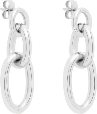 Tamaris Ohrring - Ohrstecker aus Edelstahl im Chunky Look - Silber - 3,3 cm - wasserfest & hautfreundlich