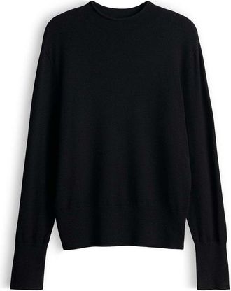 OPUS Strickpullover aus Viskosemix Schmale Silhouette mit hohem Rundhals und feinem Griff