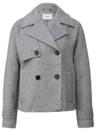 s.Oliver Kurze Cabanjacke aus Wollmix mit R&uuml;ckenfalte