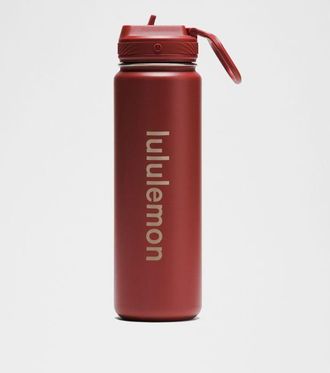 lululemon Bouteille deau Back to Life 710 ml Bouchon avec paille