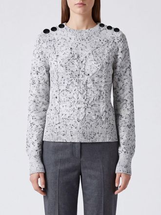 Isabel Marant Pull &agrave; col rond en coton et cachemire avec boutons sur l&eacute;paule
