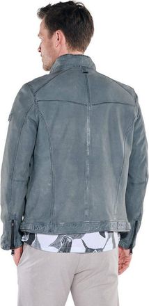 Engbers Lederjacke Herren Lederjacke mit langem Stehkragen, Hellblau