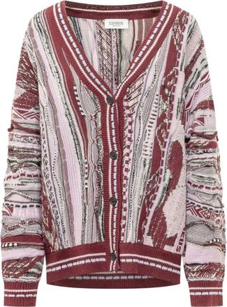 Laneus Cardigan aus Jacquard im Oversize-Fit - - Knitwear - Damen - Mehrfarbig - S