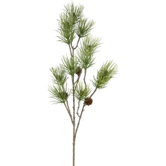 Creativ Green weihnachtlicher Kiefernzweig gr&uuml;n 87cm I k&uuml;nstlicher Tannen-Zweig mit naturgetreuen Zapfen & Nadeln I Weihnachtsdeko I Tischdeko f&uuml;r Weihnachten I Wei