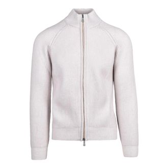 Eleventy Cardigan con zip - - Knitwear - Herren - Wei&szlig; - XL