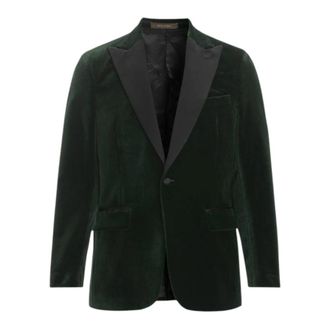 Oscar Jacobson Velvet Tuxedo Frampton Blazer - - Jackets - Herren - Gr&uuml;n - M