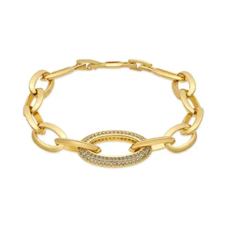 Luxenter Armband aus brillantem Metall und Zirkonia-Legierung, verarbeitet in 18-karat-Gelbgold - Dave