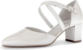 Gabor Damen Klassische Pumps, Frauen Pumps,Visone,Amazon,bequem-e,bequemlichkeit,breite,extra,fersen-Riemen,gefuettert,Off-White,37.5 EU / 4.5 UK