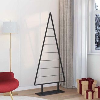 vidaXL Metall Weihnachtsbaum mit St&auml;nder Schwarz 180 cm Stahl vidaXL