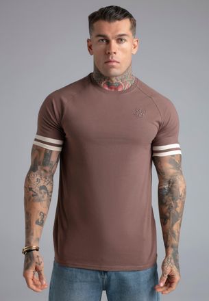 Siksilk Herren Braun, Ecru Turnier T-Shirt XXL