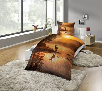 Mesana Bettw&auml;sche Mikrofaser 80x80 + 135x200 cm