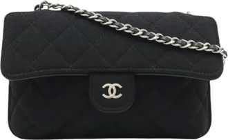 Chanel Pre-owned Matelasse Eco Tote Bag Nylon Cotton - Femme - Pre-owned - Noir - Taille: ONE Size