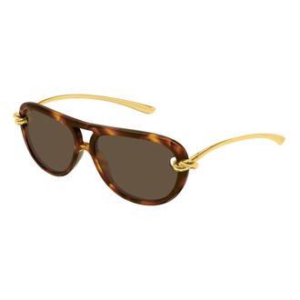 Bottega Veneta Lunettes de soleil Aviator - Femme - Accessoires - Brun - Taille: 58 MM