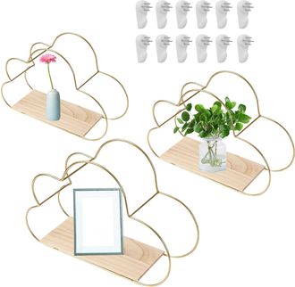 Generic 3-teilige Wolke schwimmende Regale-Wand montierte dekorative Lagereinheiten | Zeitgen&ouml;ssisches Design f&uuml;r Wohnorganisation in Schlafzimmer, Wohnzimmer