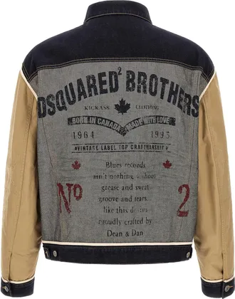 Dsquared2 Hybrid Denim and Canvas Jacket - Beige