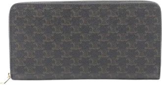 Celine Portefeuille long Triomphe PVC doccasion - Femme - Pre-owned - Noir - Taille: ONE Size