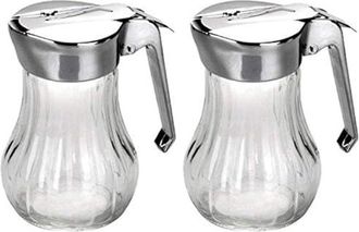 Ibili 755300 Honigspender, 250 ml, Glas, transparent/silber, 8 x 8 x 15 cm (Packung mit 2)