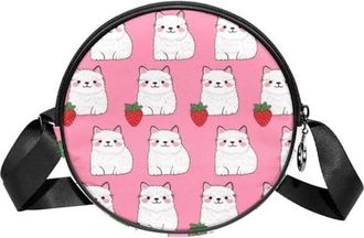 Generic Circle Petit sac &agrave; bandouli&egrave;re pour femme, petit sac &agrave; bandouli&egrave;re en alpaga avec fermeture &eacute;clair, bretelles r&eacute;glables, sac &agrave; main rond d&eacute;contract&eacute; p