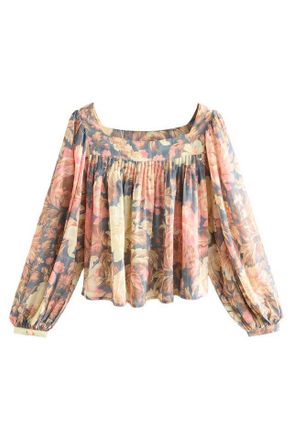 Next Langarmbluse Bluse mit eckigem Ausschnitt (1-tlg)