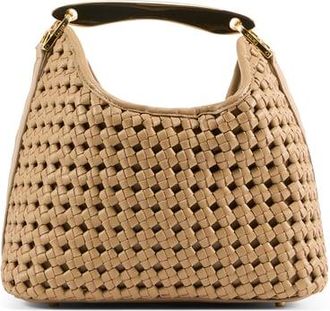 Elleme Sac &agrave; main Boomerang tress&eacute; en cuir