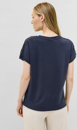 Cecil T-Shirt mit Mesh-Spitze