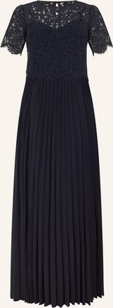 Apart Set: Abendkleid Und Blusenshirt Aus Spitze blau