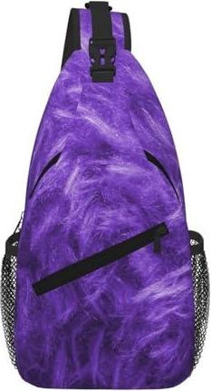 Generic Sacoche Bandouliere Impression violette Antivol Sacs &agrave; Bandouli&egrave;re Durable Sac &agrave; Dos De Voyage pour &eacute;cole Camping Voyage