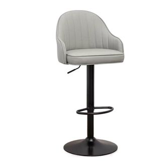 Generic Barhocker, Tresenhocker aus Metall, PP-Hocker, verstellbare 360&deg;-Drehhocker mit R&uuml;ckenlehne, f&uuml;r Zuhause und K&uuml;che