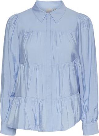 Vero Moda Yaspala LS Noos Chemisier pour femme, Kentucky Blue., M