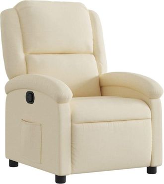 vidaXL Fauteuil inclinable cr&egrave;me tissu Vidaxl