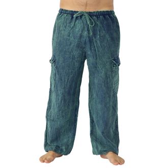 Panasiam Cargo Pants Stonewash, Dark Blue, L