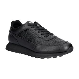 A|X Armani Exchange Homme, Chaussures, Noir, Taille: 45 EU Baskets avec finition mini-tomb&eacute;e et logo int&eacute;gral