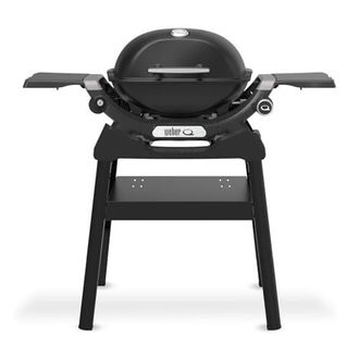 Weber Q 1200N Gasgrill mit Seitentischen & kompakten Stand/Grill f&uuml;r Terrassen und Balkone mit Hochleistungsbrennern, porzellanemaillierten Gussrosten und e