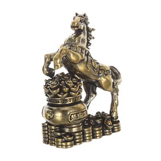 Cabilock Messing Pferdeskulptur Chinesisches Tierkreiszeichen Sammlerfigur Wohlstandssymbol Schatzschale Kreative Handwerkskunst Langlebige Dekorative Tierfigu