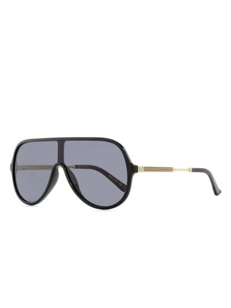 Gucci lunettes de soleil &agrave; monture pilote - Noir